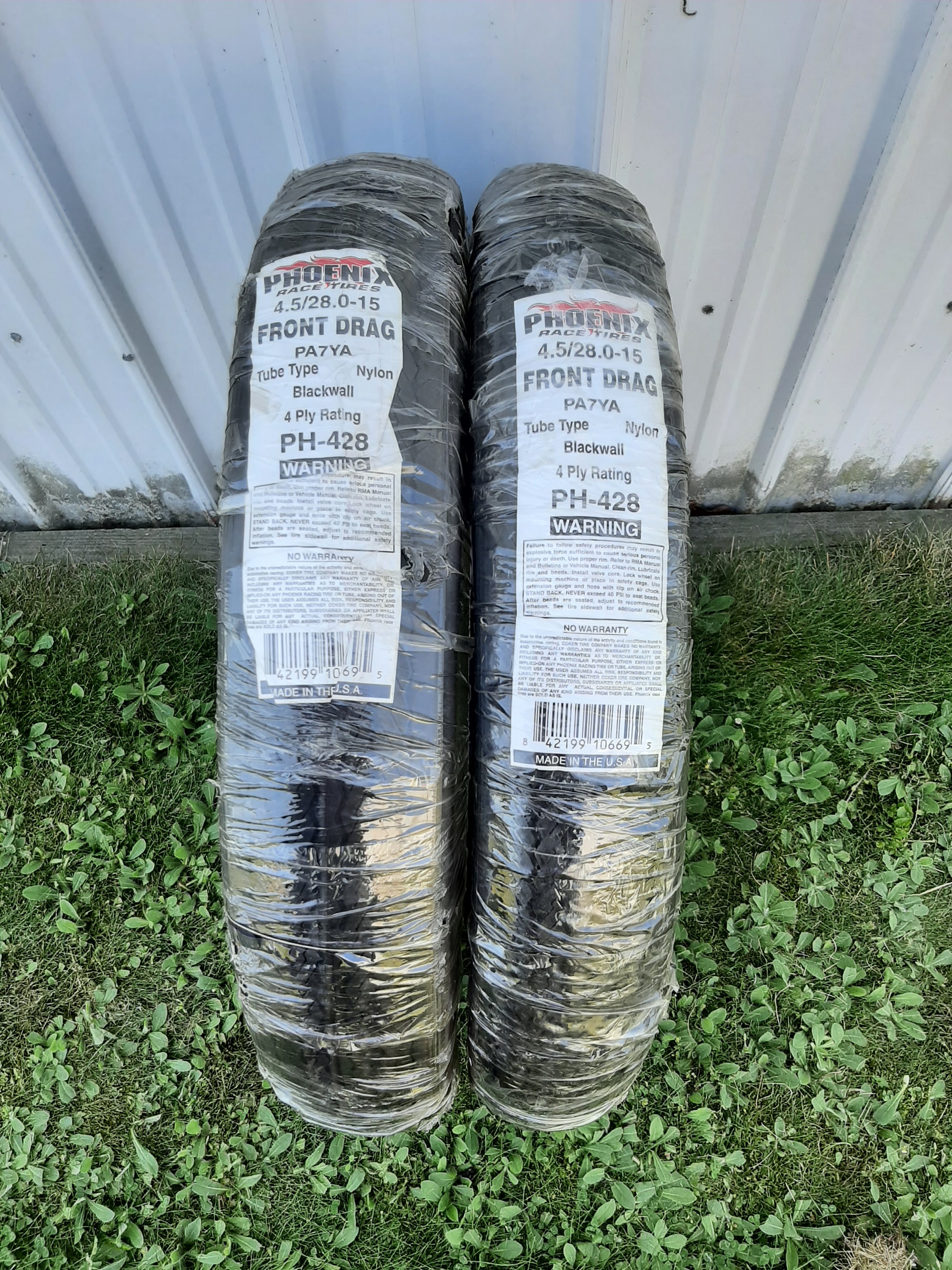 FOR SALE: PHOENIX DRAG FRONTS, 4.5/28.0-15 - Keystone Legends